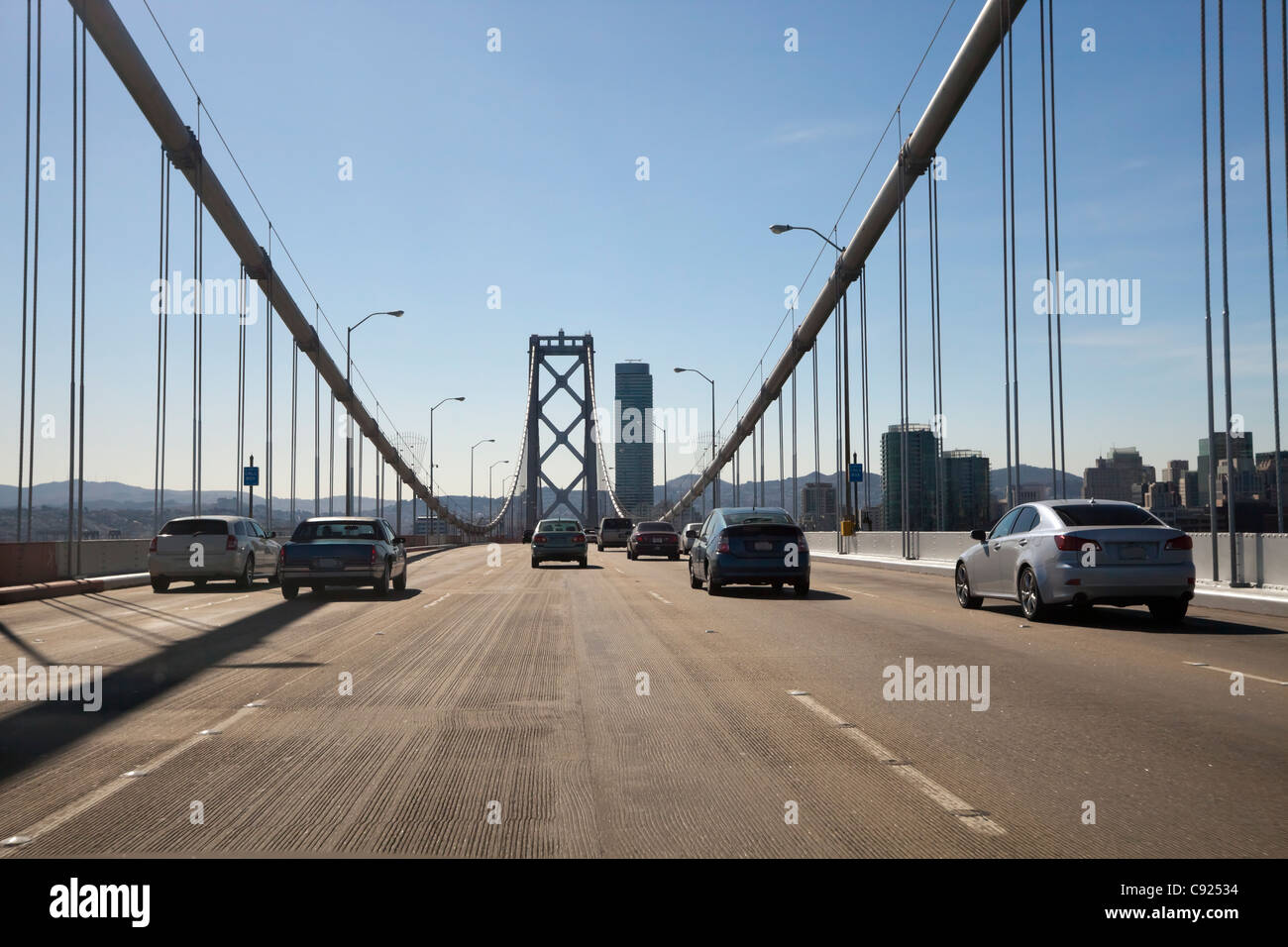 San Francisco Bay bridge traffic Stock Photo - Alamy