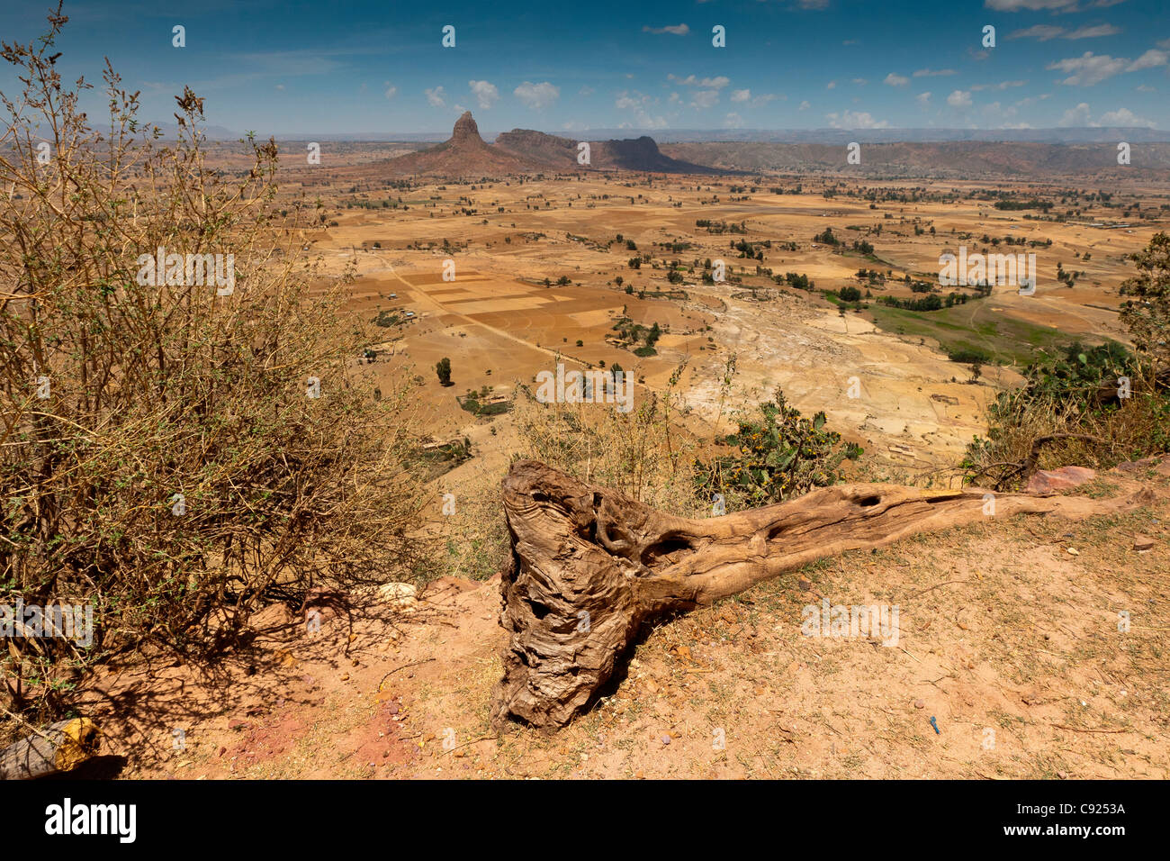 Spectacular panoramic views from the rock-hewn church of Debre Tsion ...