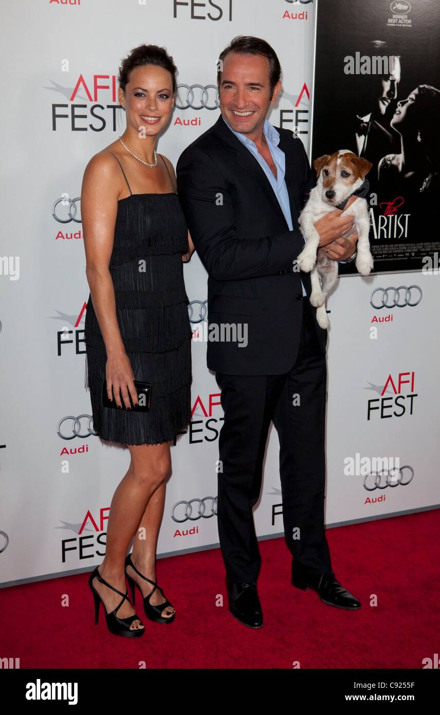 Berenice Bejo, Jean Dujardin, Uggie the dog at arrivals for THE ARTIST ...