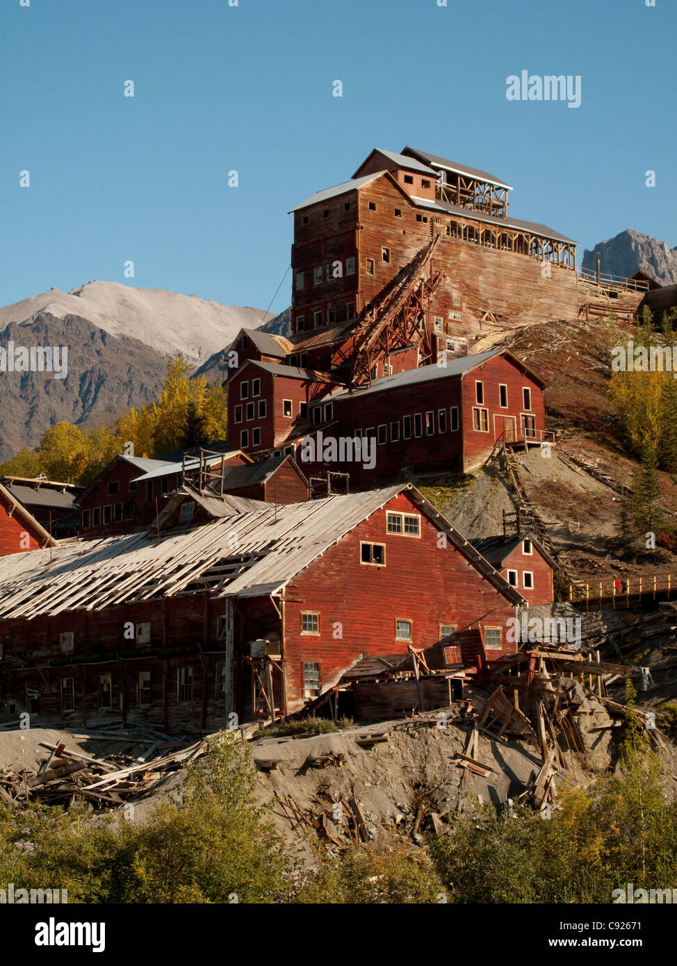 View of the mill building, Kennecott Mines National Historic Landmark ...