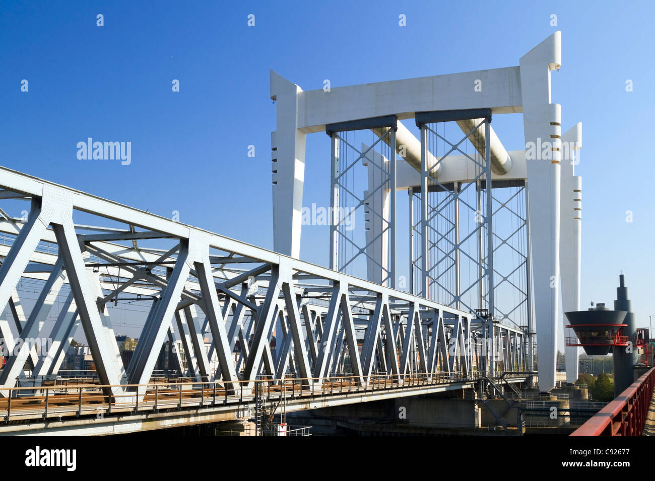 Railway bridge across the river Maas in Dordrecht Stock Photo - Alamy