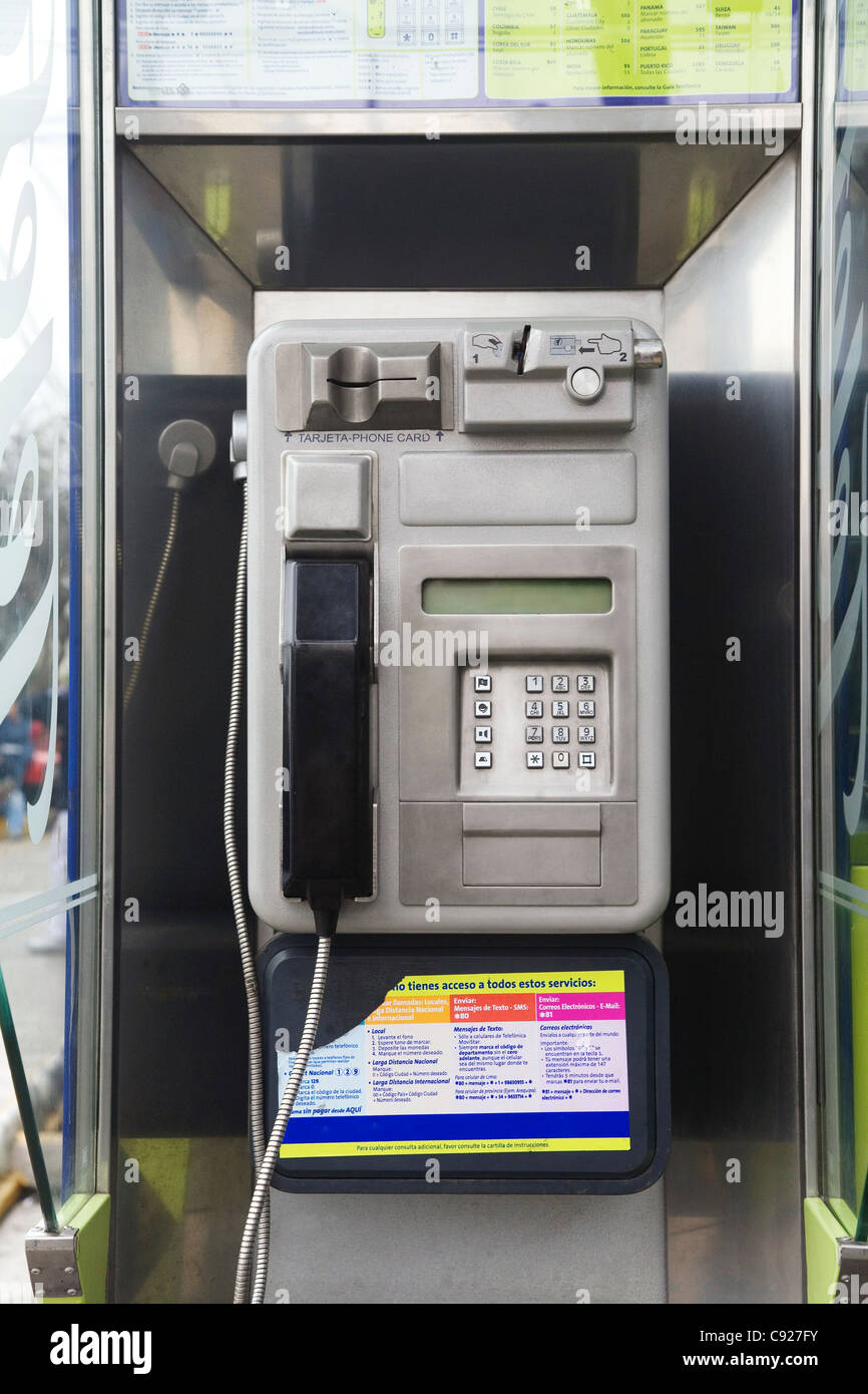 Peru, Lima, Miraflores, public telephone Stock Photo - Alamy