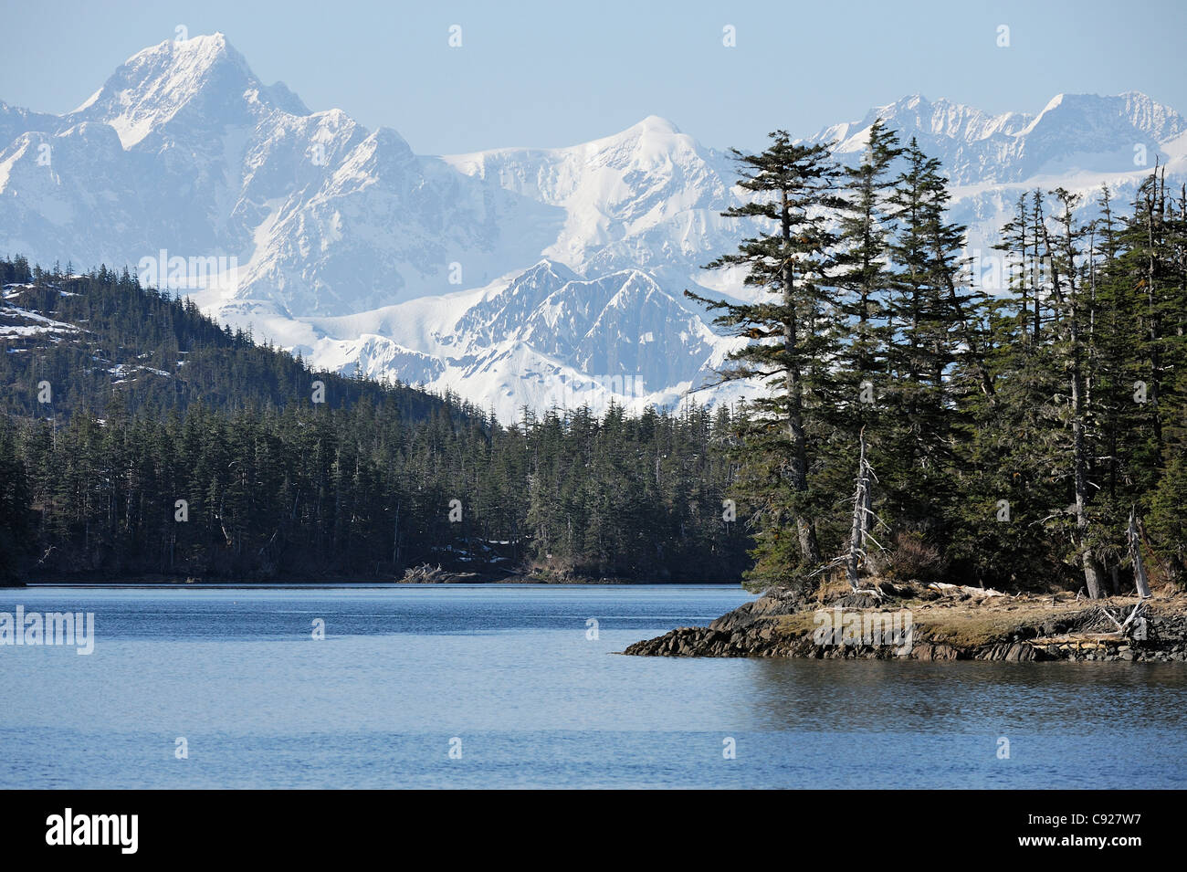 The Chugach Mountains loom over Culross Passage, in Prince William ...