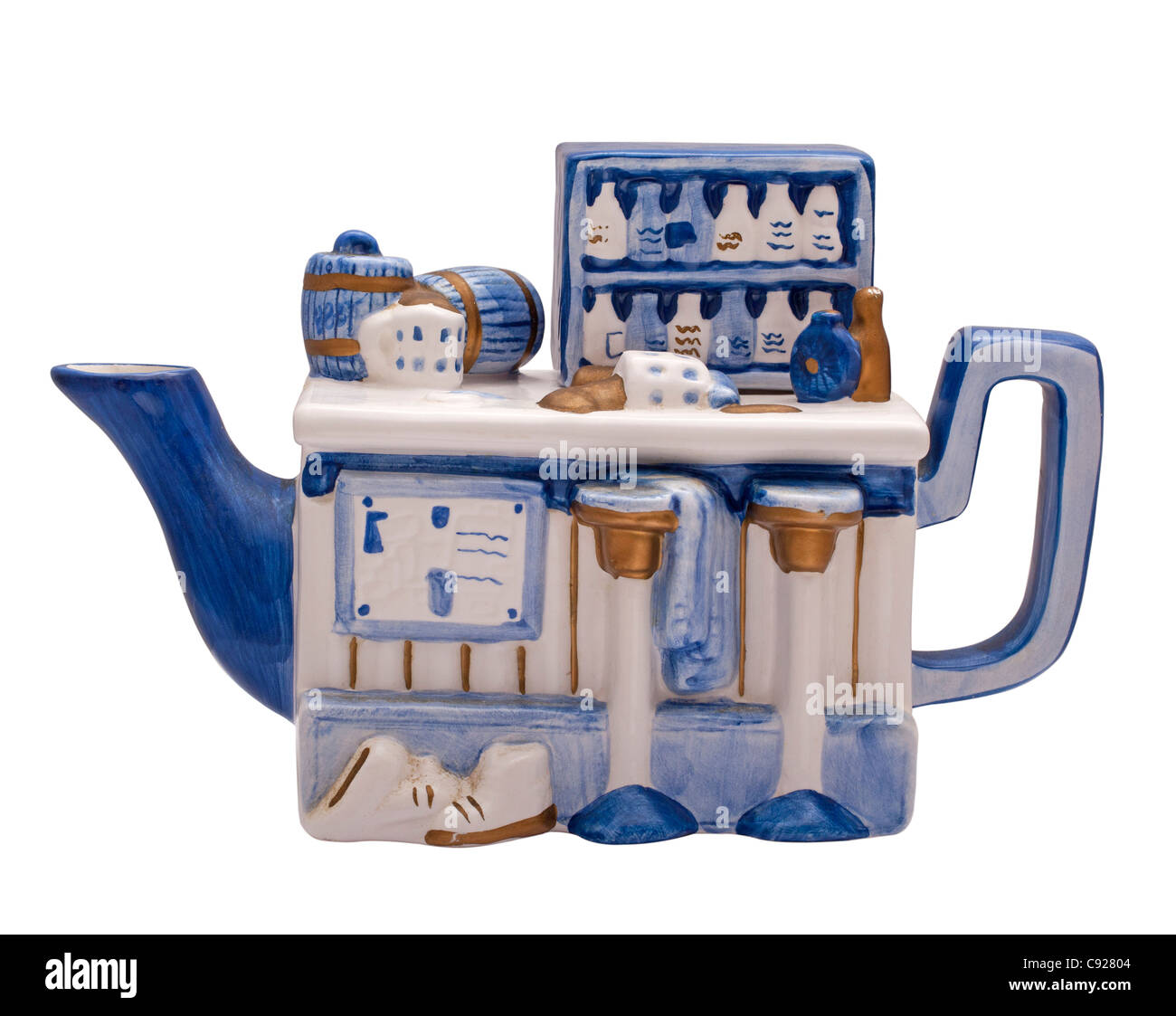 antique porcelain teapot Stock Photo - Alamy