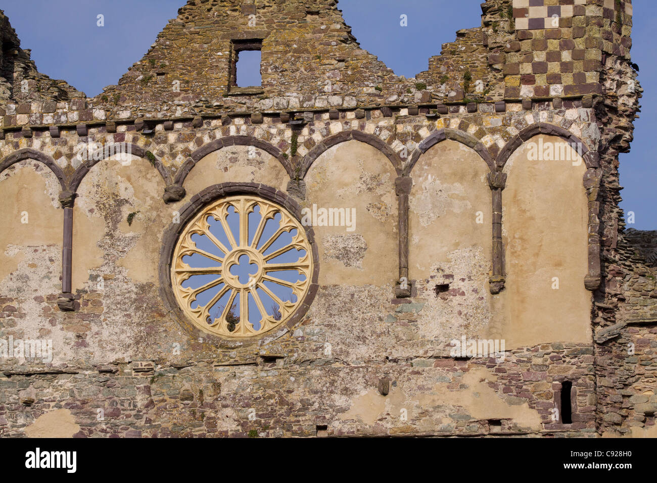 The stone built cathedral of St Davids Eglwys Gadeiriol Tyddewi is a ...