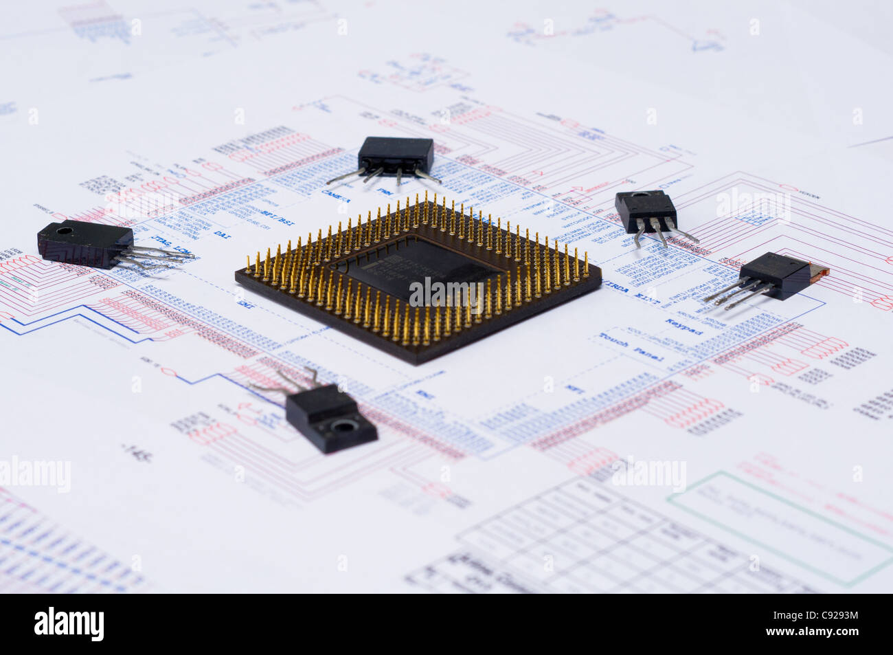 Micro Electronics Element And Layout Stock Photo - Alamy