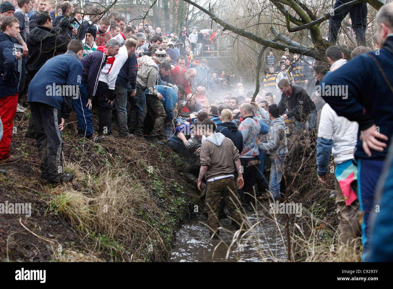The annual Royal Shrovetide Football game held over 2 days on Shrove ...