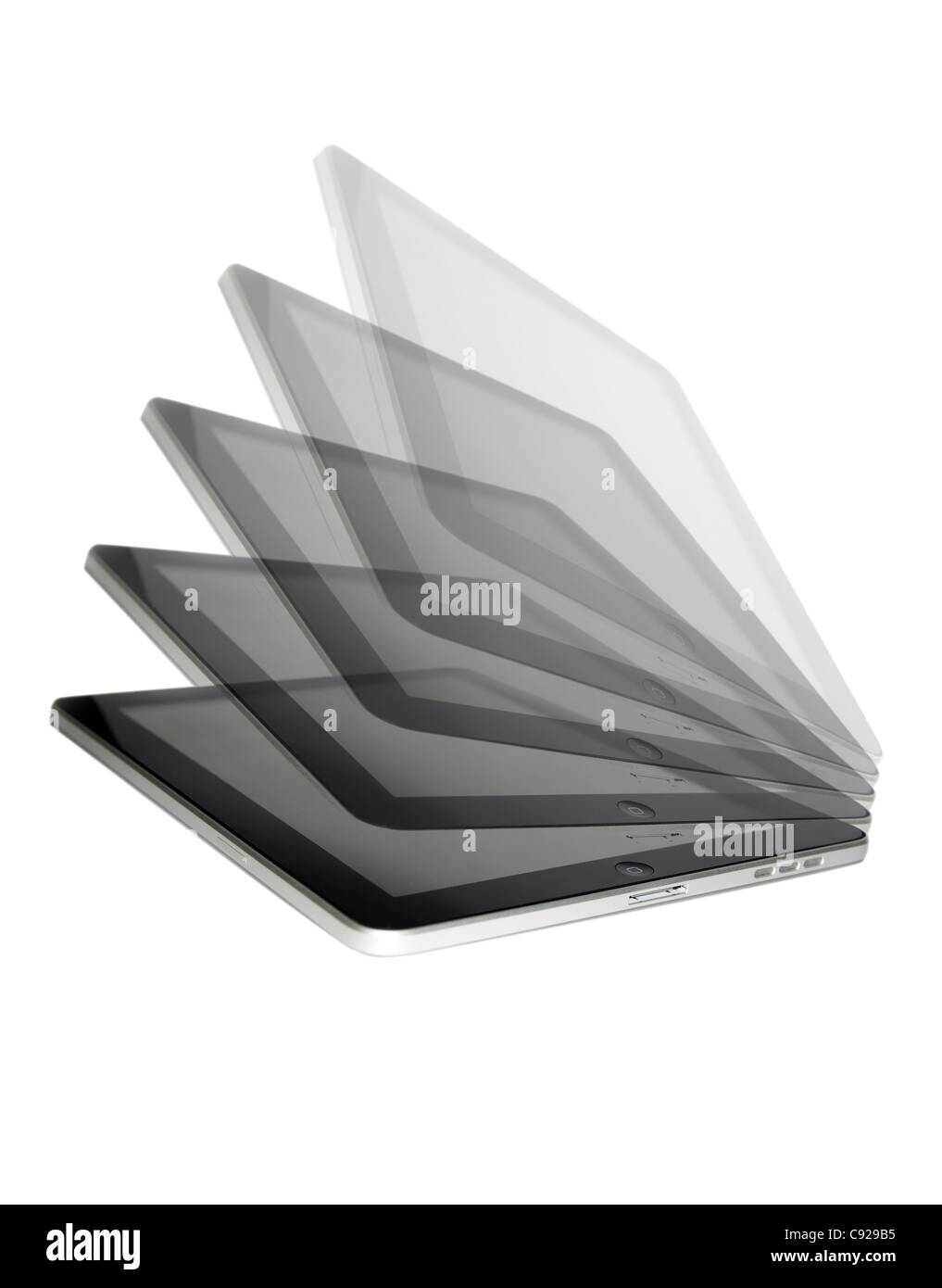 Still of a digital tablet in white background Stock Photo - Alamy