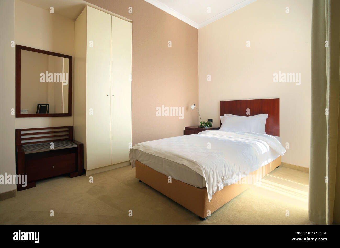 Interior of a hotel room for one person Stock Photo - Alamy