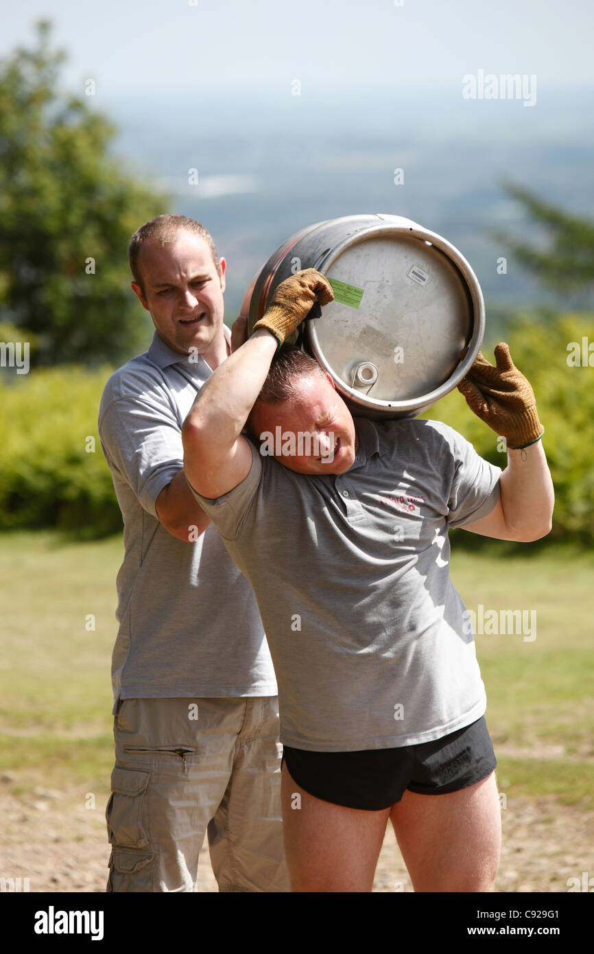 The quirky annual Wrekin Barrel Race, held on The Wrekin, near Telford ...