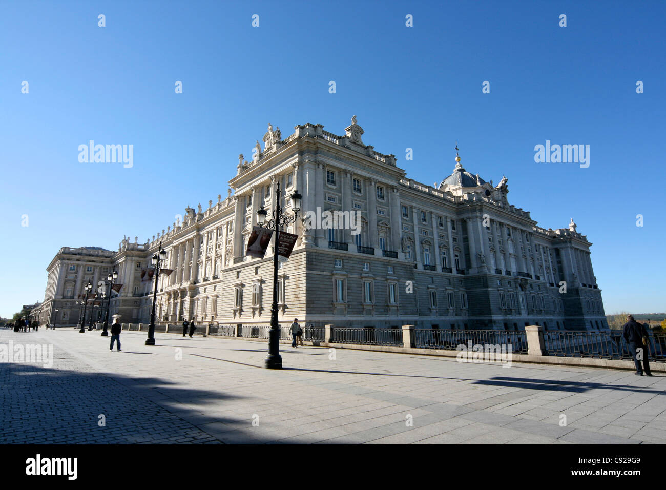 Limestone and granite building of the Palacio Real Royal Palace also ...