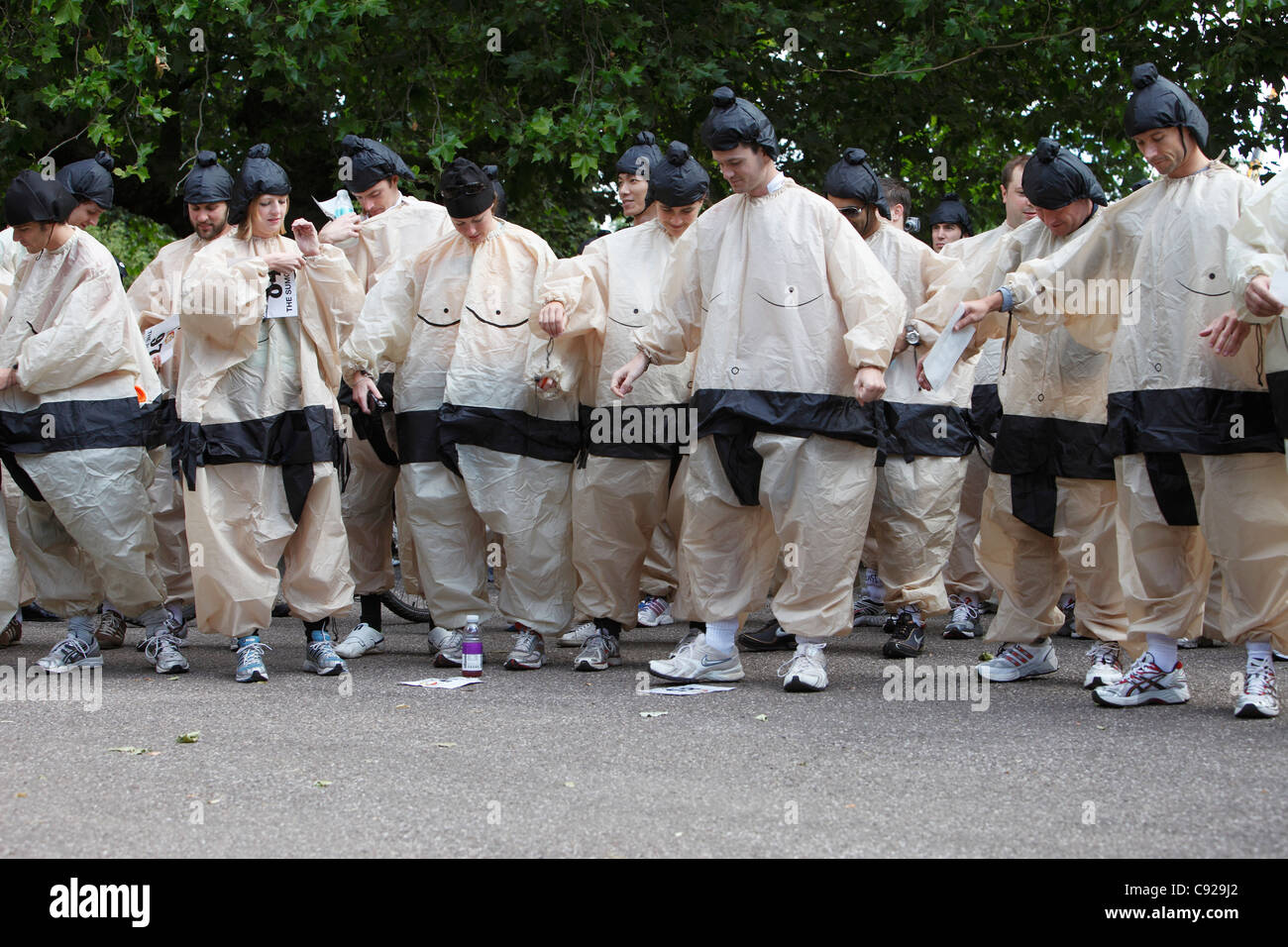 The quirky annual Sumo Run held on a weekend in June, in Battersea Park ...