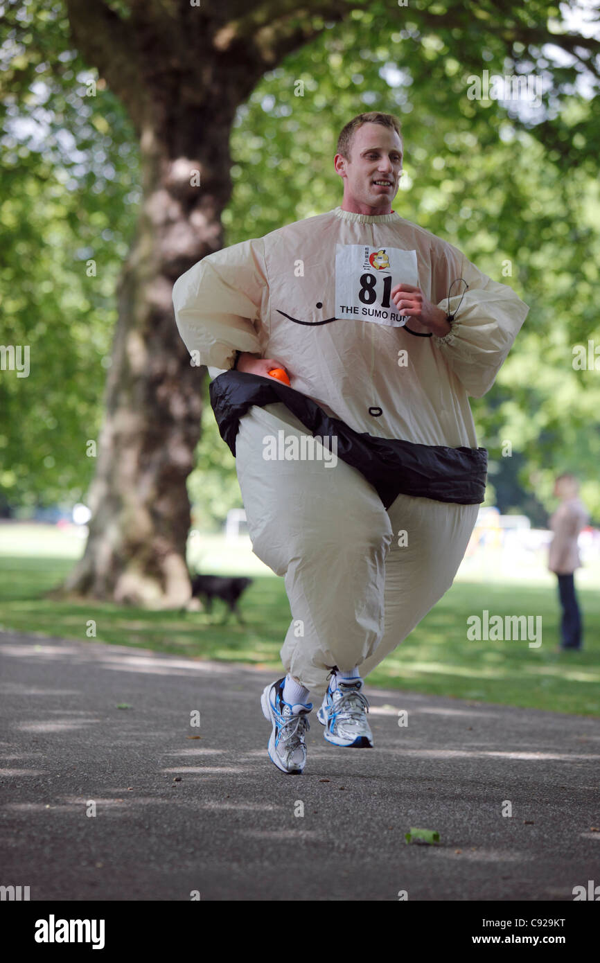 The quirky annual Sumo Run held on a weekend in June, in Battersea Park ...