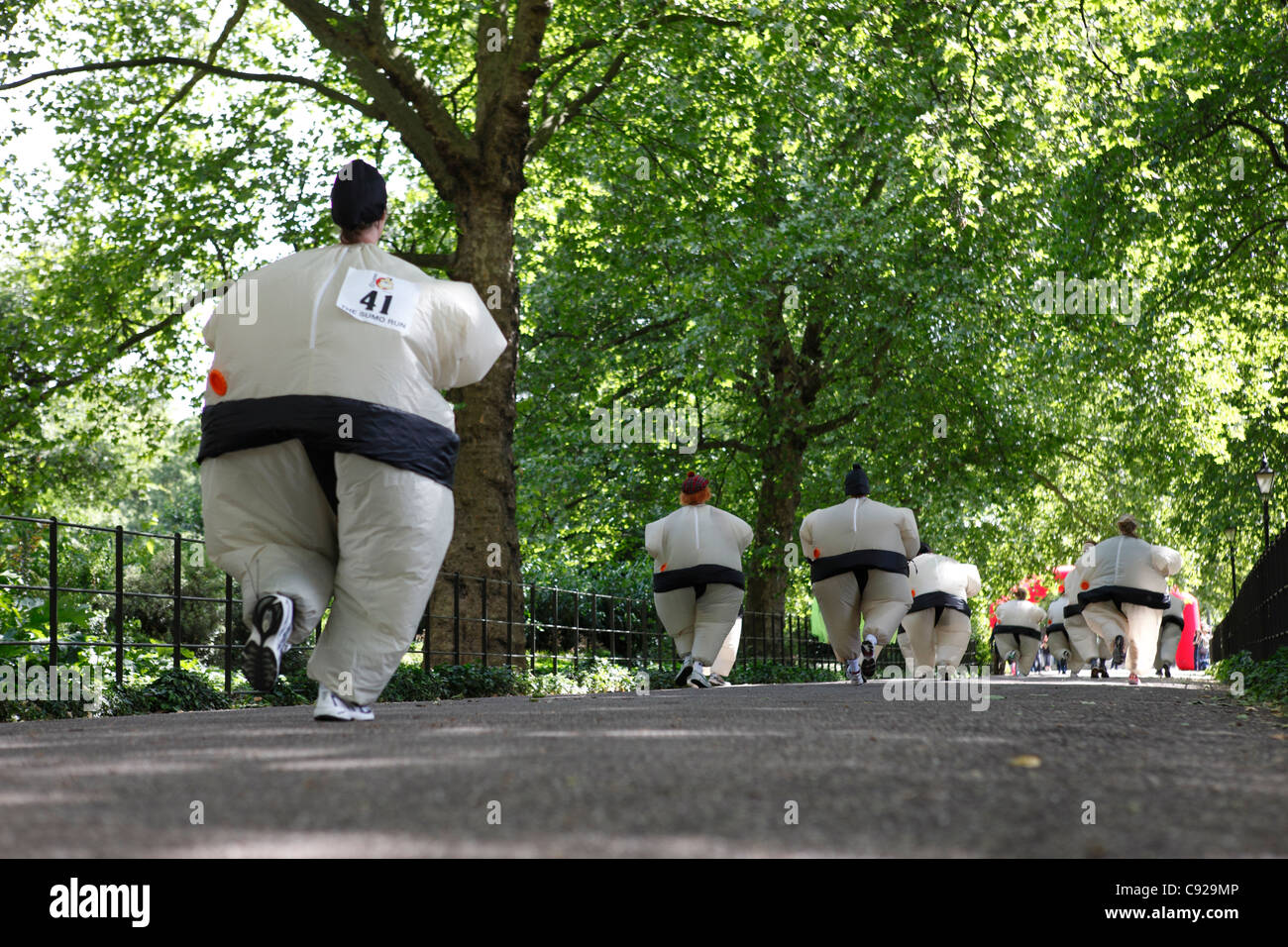 The quirky annual Sumo Run held on a weekend in June, in Battersea Park ...