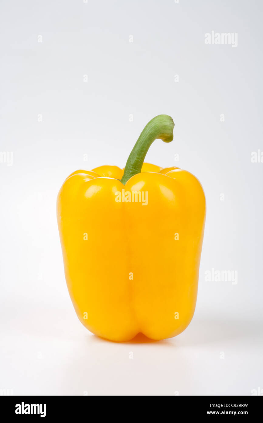 Single Bell Pepper on white background, studio shot Stock Photo - Alamy