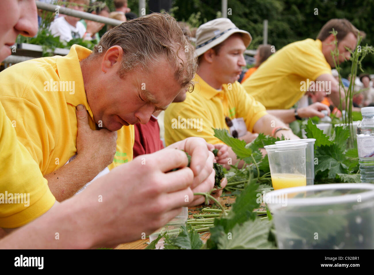 Nettle eating contest hi-res stock photography and images - Alamy