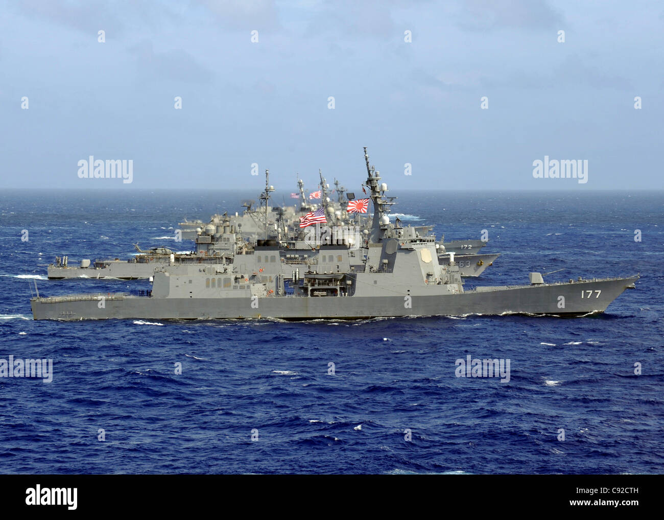 Navy ships formation pacific hi-res stock photography and images - Alamy
