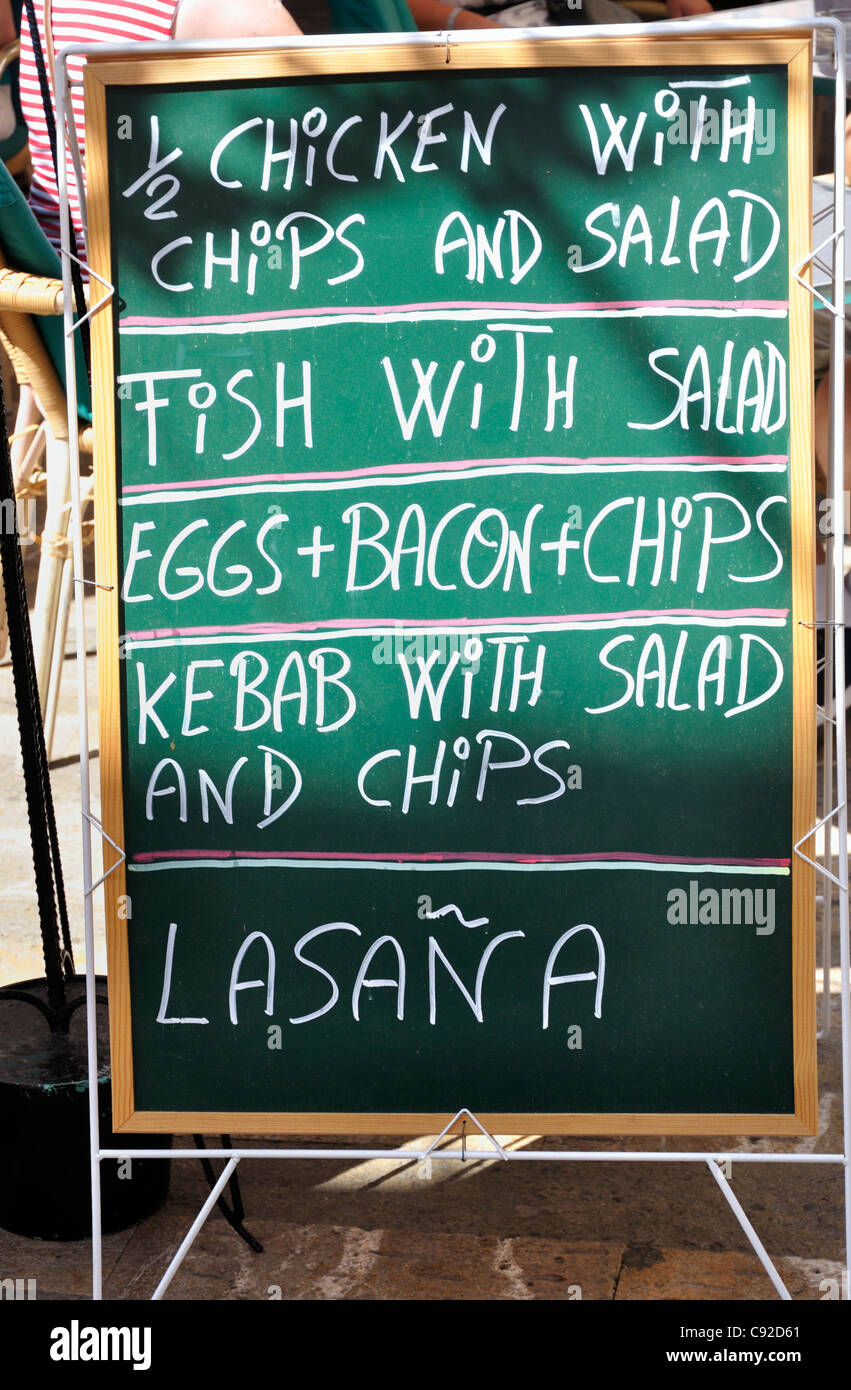 Cafe menu board hi-res stock photography and images - Alamy