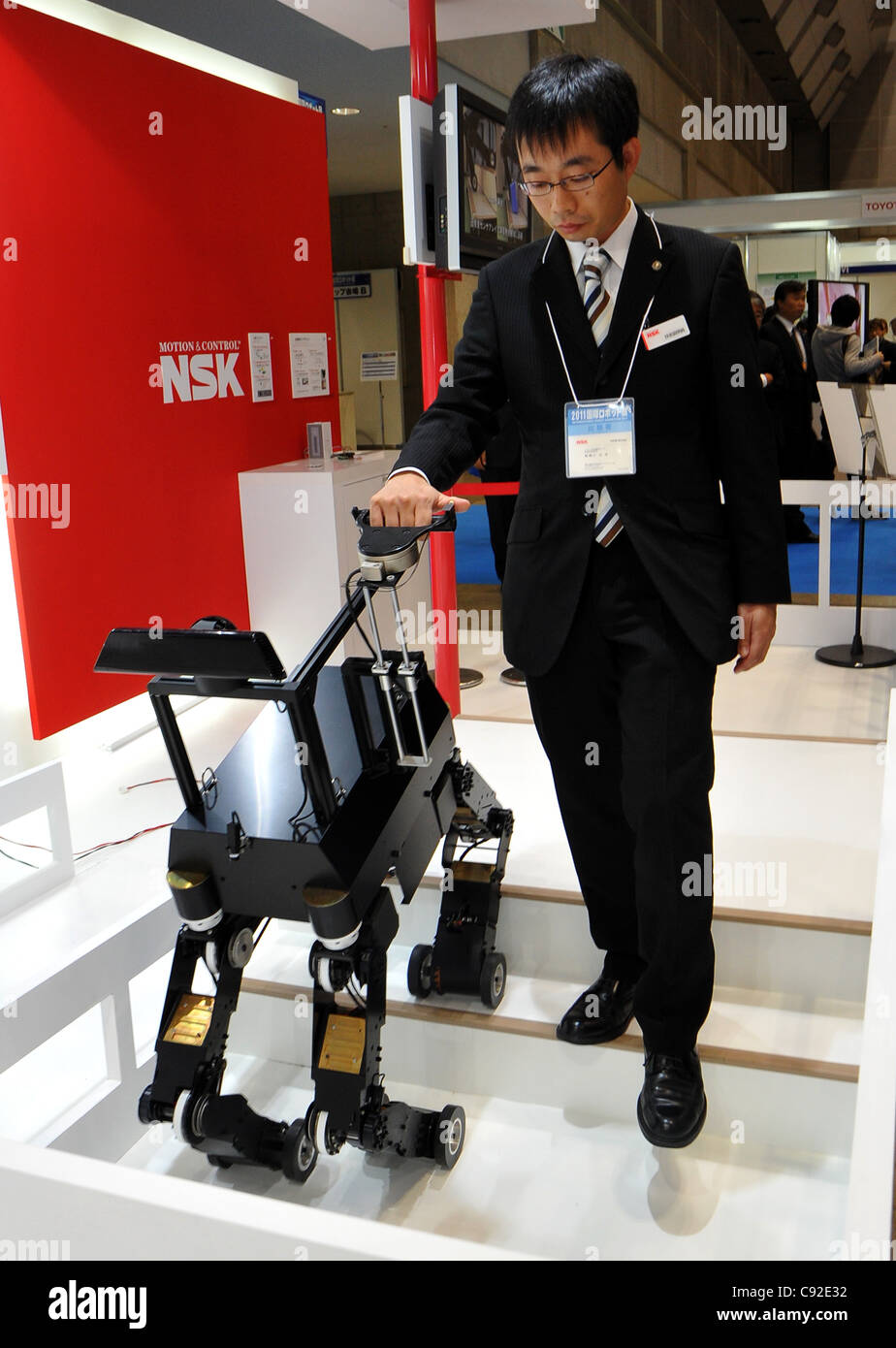 November 9, 2011, Tokyo, Japan - A guide mobile robot for the visually ...