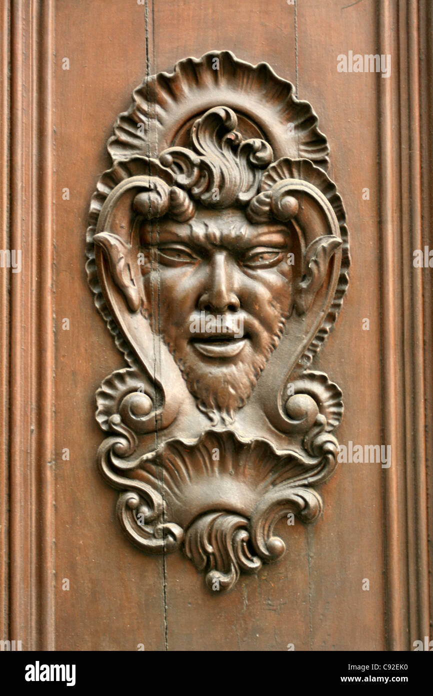 Historic buildings in the old town of Valencia have ornamental features ...