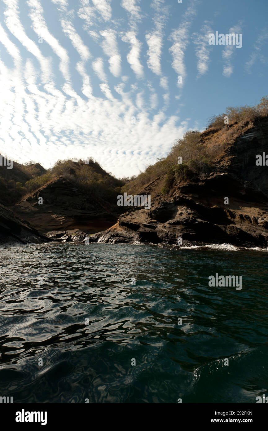 Rock formation on the coast, Tagus Cove, Isabela Island, Galapagos ...