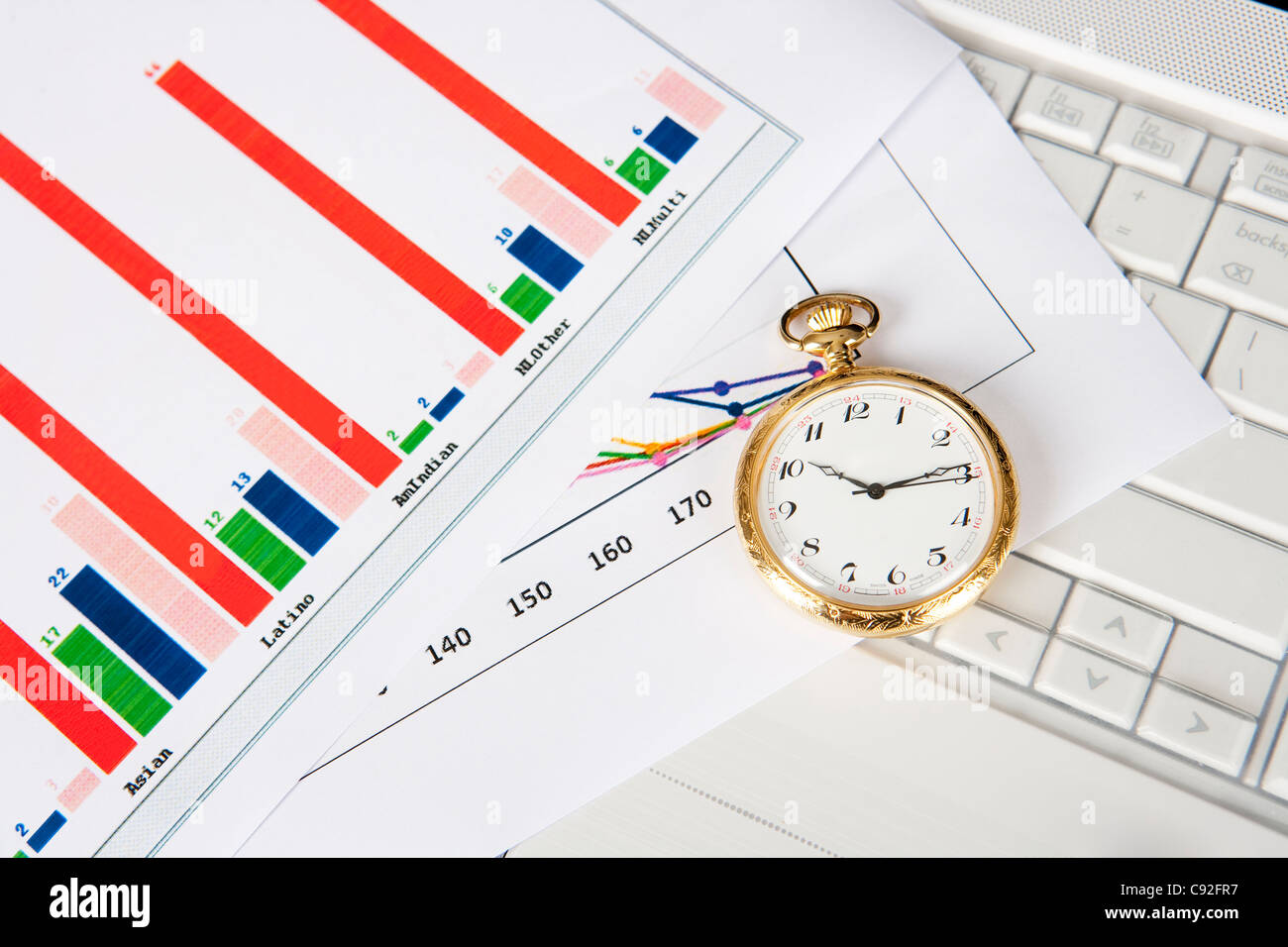 Bar graph and watch hi-res stock photography and images - Alamy
