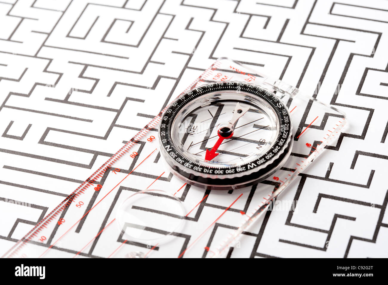Compass scale ruler hi-res stock photography and images - Alamy