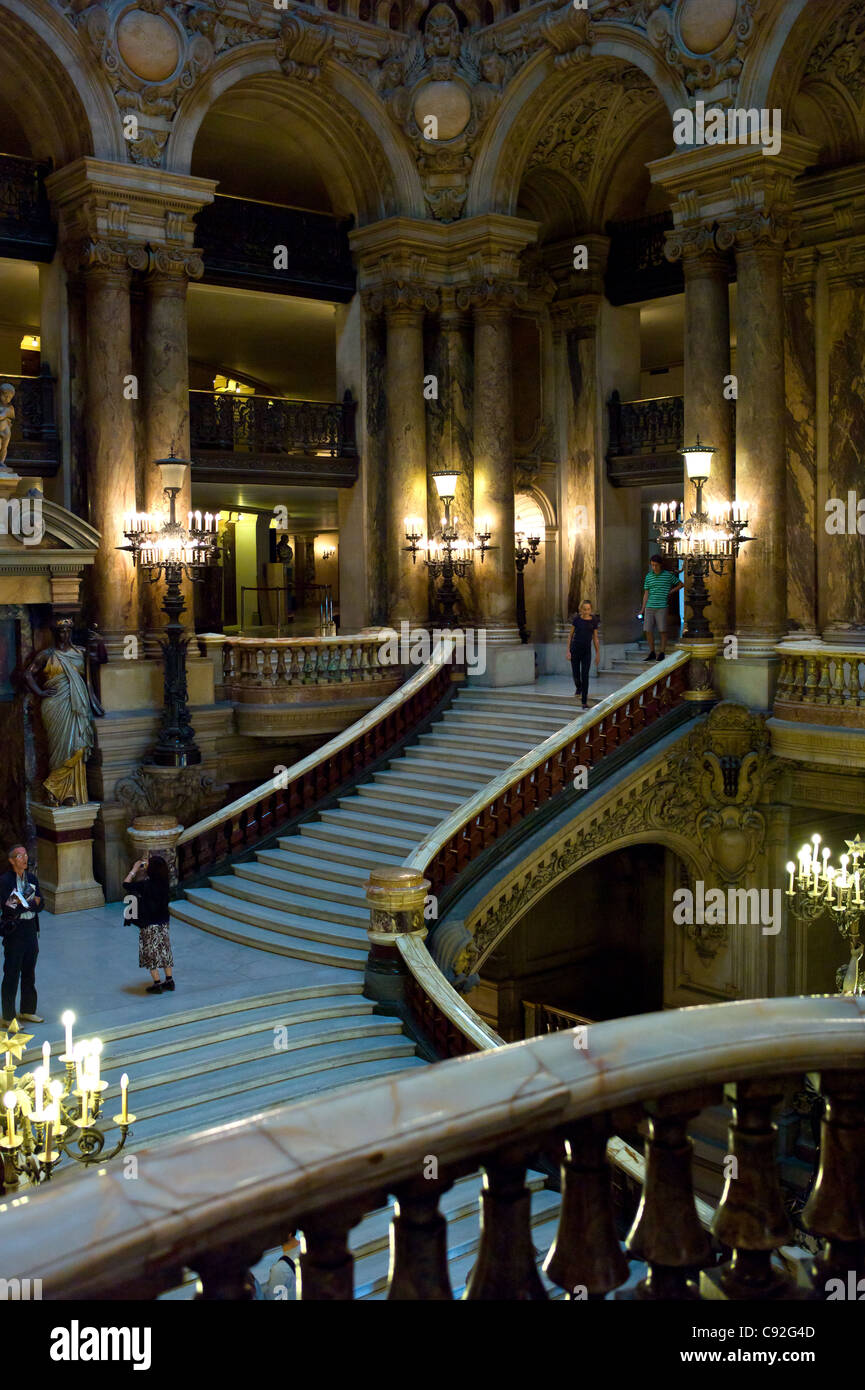 Paris, the Opéra Garnier palace, the hall Stock Photo - Alamy