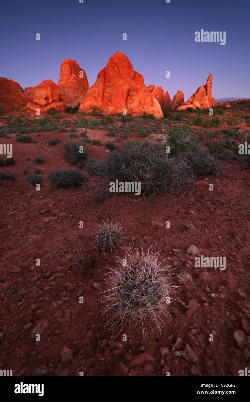 Fiery Furnace at dusk, Arches National Park Stock Photo - Alamy