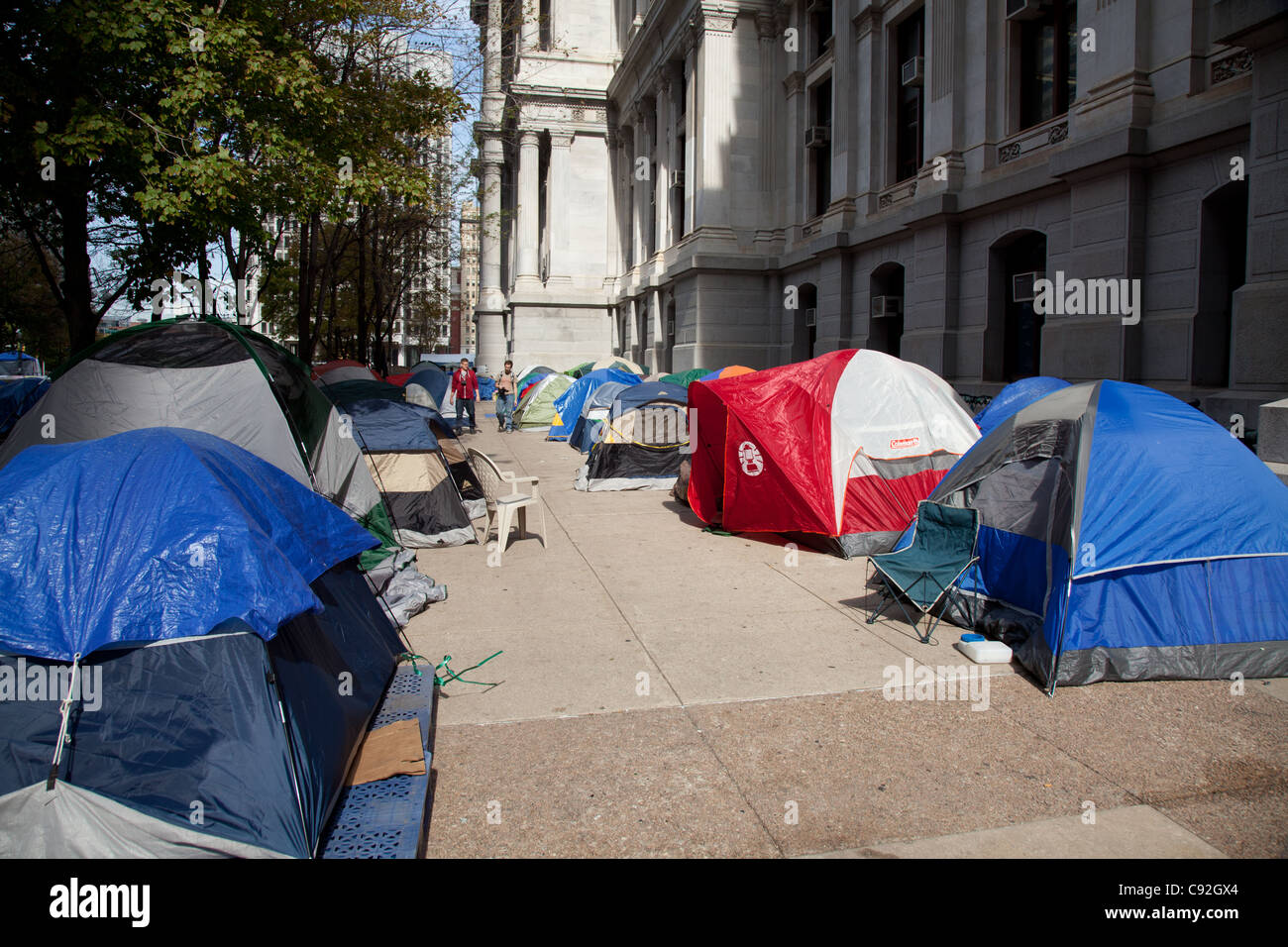 Occupy Wall Street in Philadelphia City Hall Stock Photo - Alamy