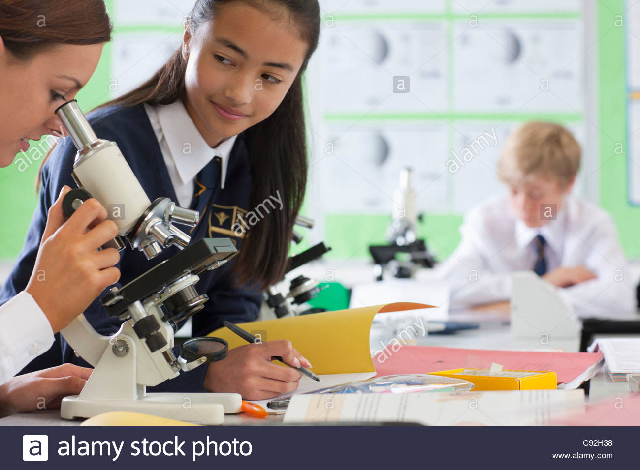 Teacher Students In School Uniforms Stock Photos & Teacher Students In ...