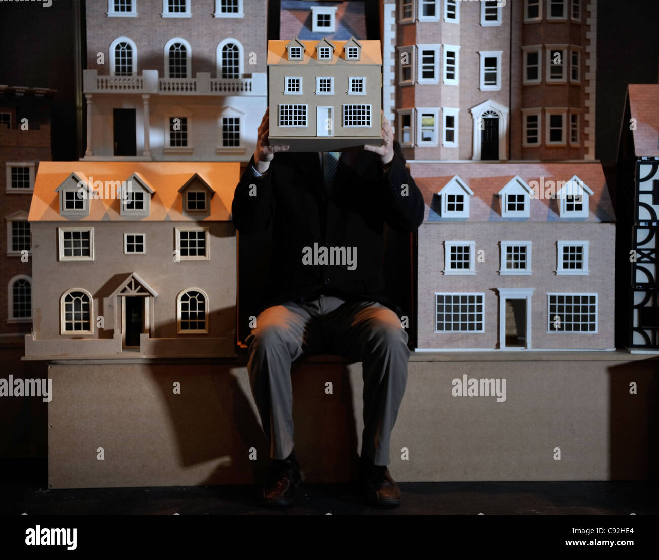 A miniatura enthusiast with his Georgian style dolls' houses at the ...