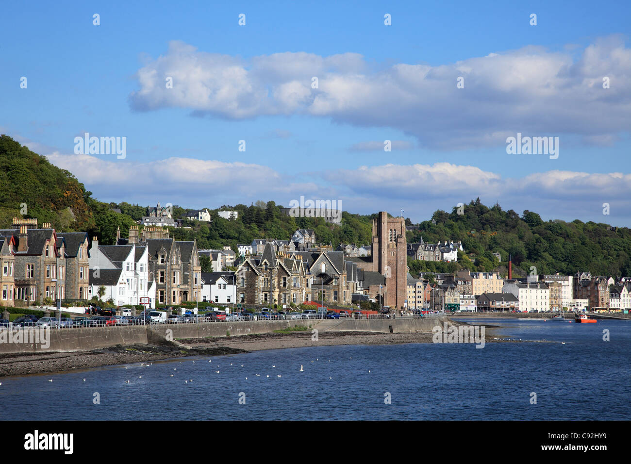 The west coast port of Oban is a protected harbour, and McCaig's folly ...