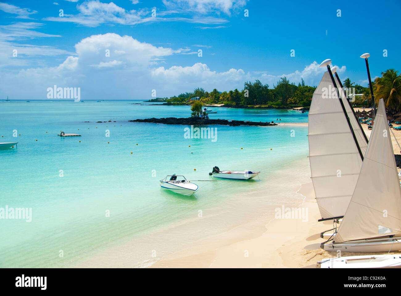 Tropical white sandy beach in a secluded bay Stock Photo - Alamy
