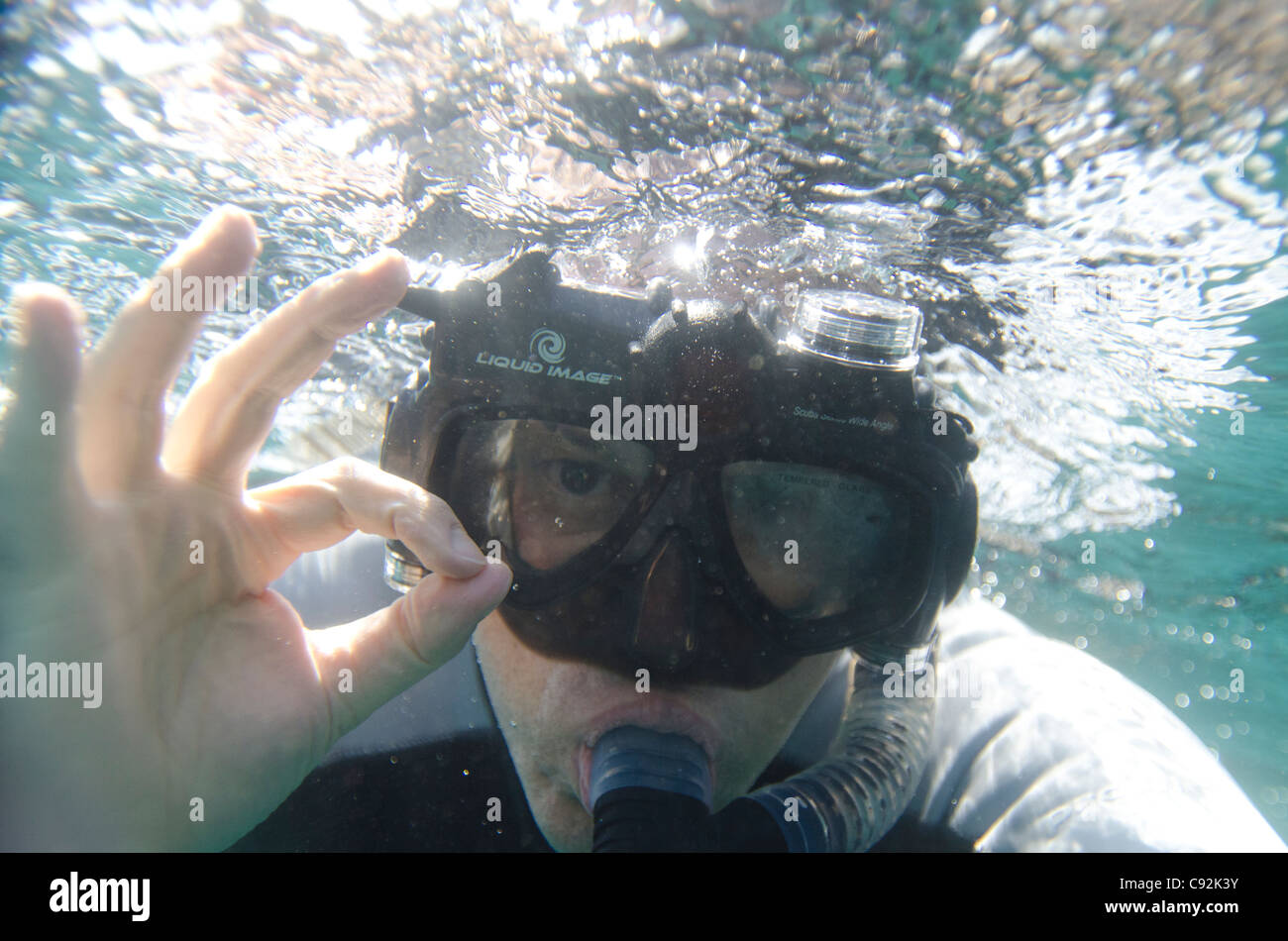 Hand underwater silhouette hi-res stock photography and images - Alamy