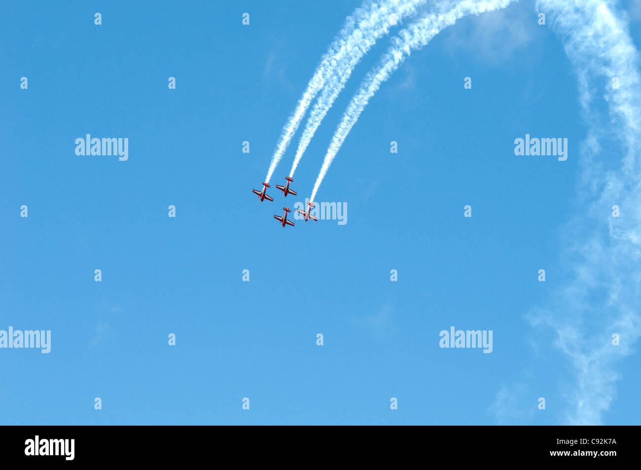 Flying Display by Royal Jordanian Falcons using Walter Extra EA300L ...