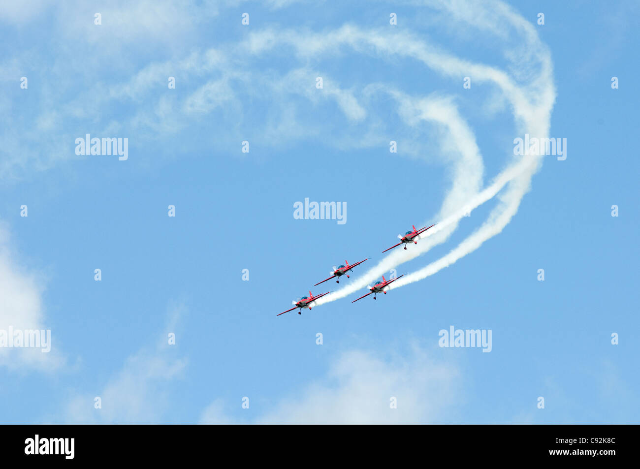 Flying Display by Royal Jordanian Falcons using Walter Extra EA300L ...