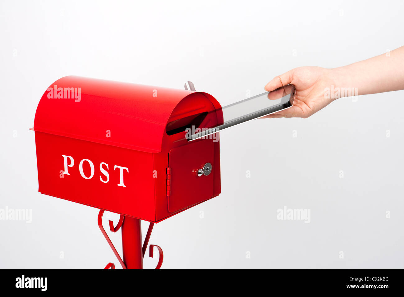 Ipad mailbox white people hi-res stock photography and images - Alamy