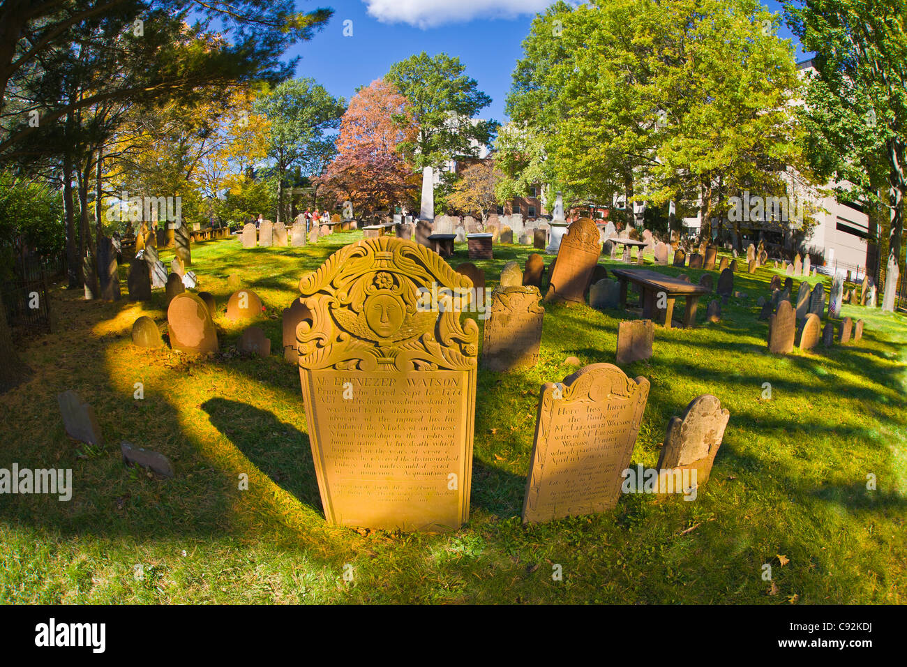 Ancient Burying Ground at Center Church in Hartford Connecticut Stock ...