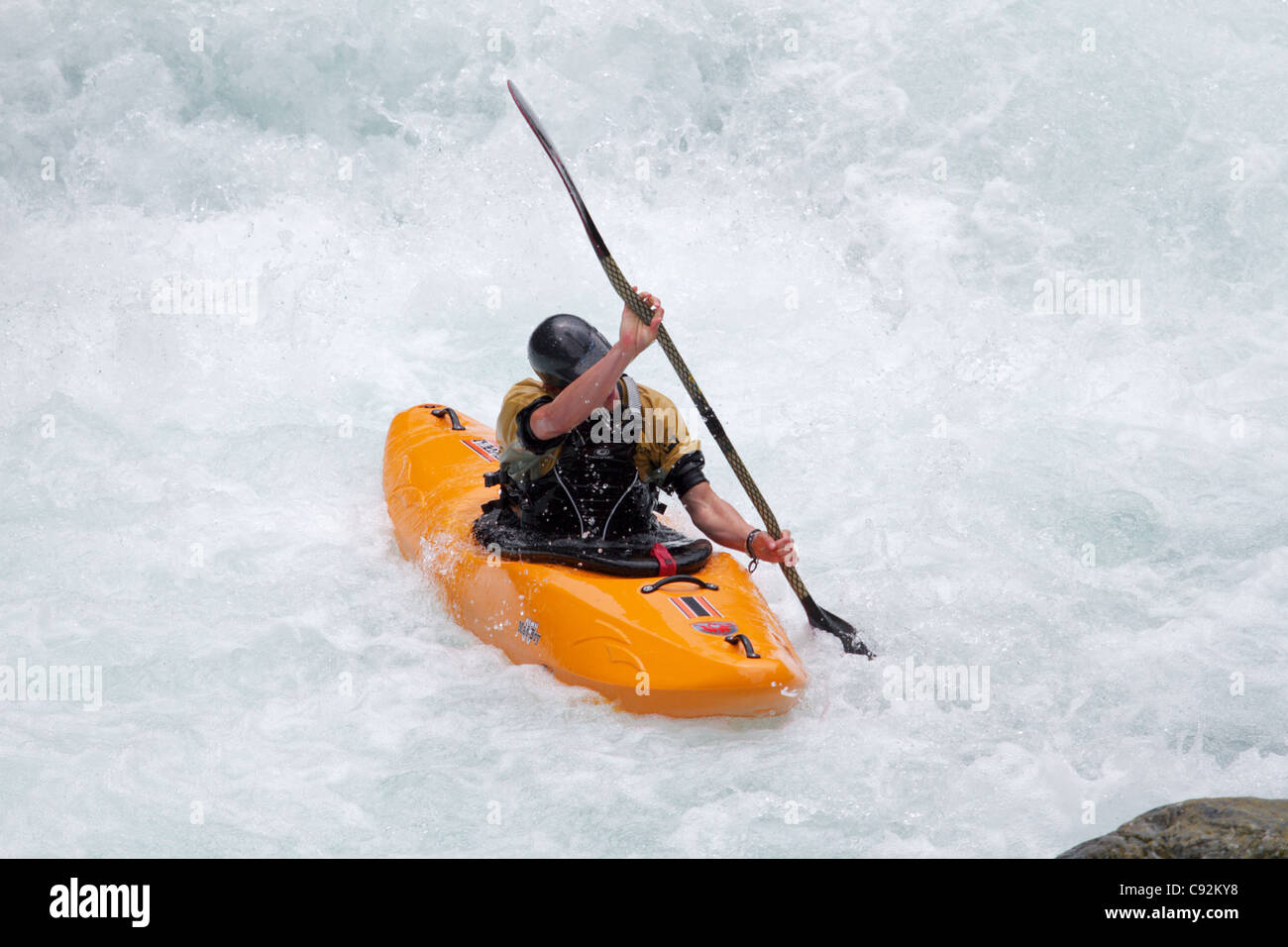 kayak race on the river Stock Photo - Alamy