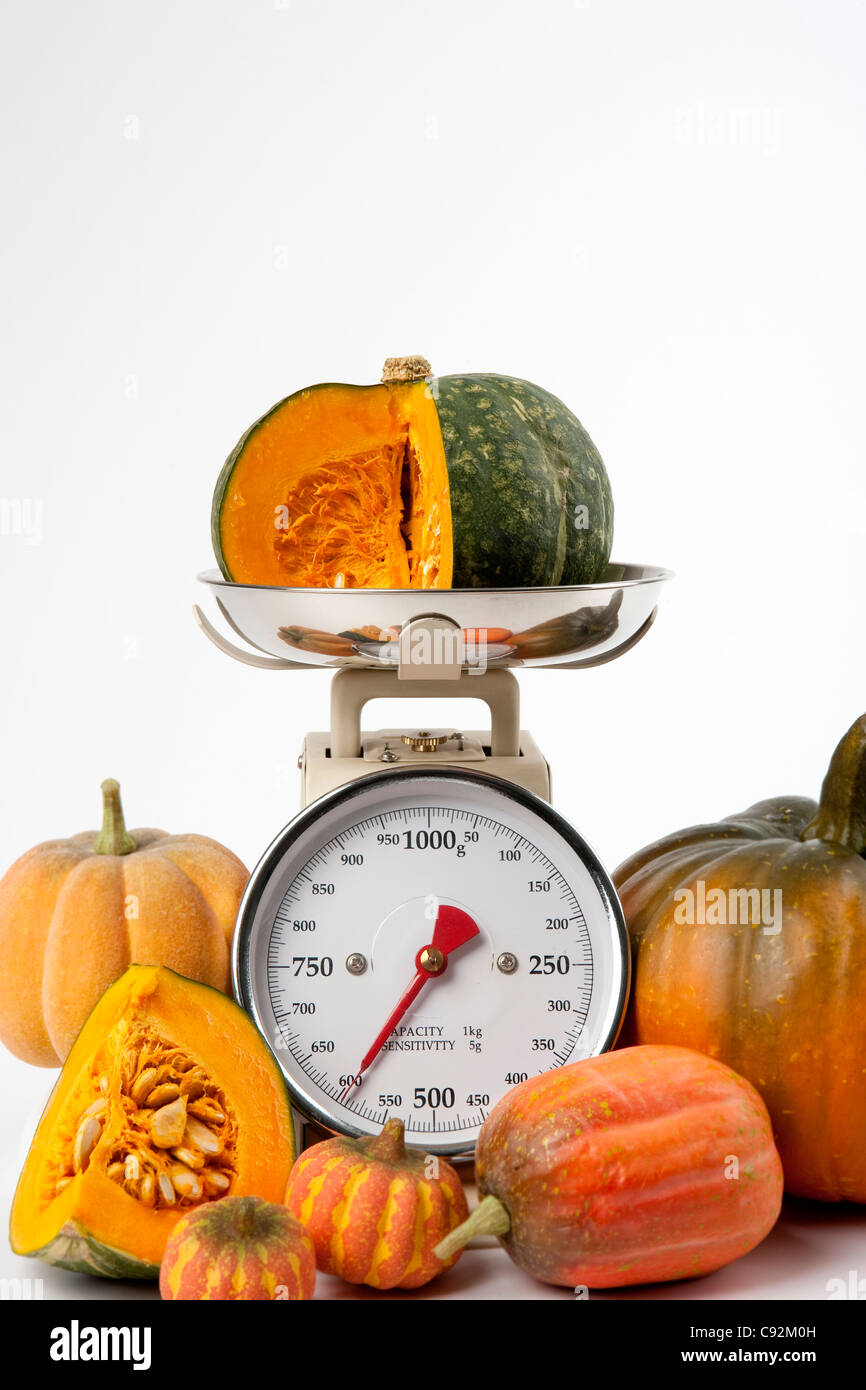 Pumpkins with scale Stock Photo - Alamy
