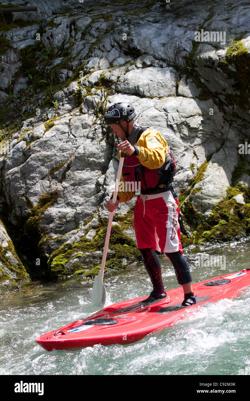 SUP race on the river Stock Photo - Alamy