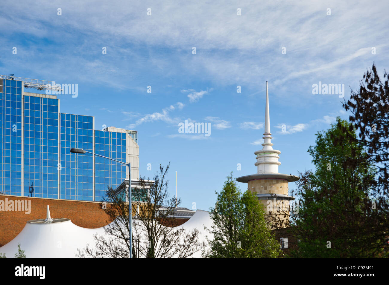 Basingstoke skyline with the tower of Festival place Stock Photo - Alamy