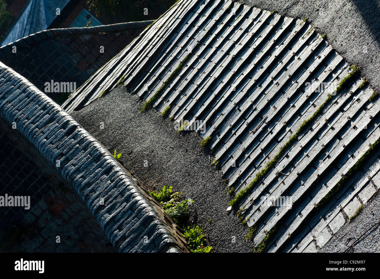 Detail of canal bridge over Llangollen Canal at Ellesmere, Shropshire ...