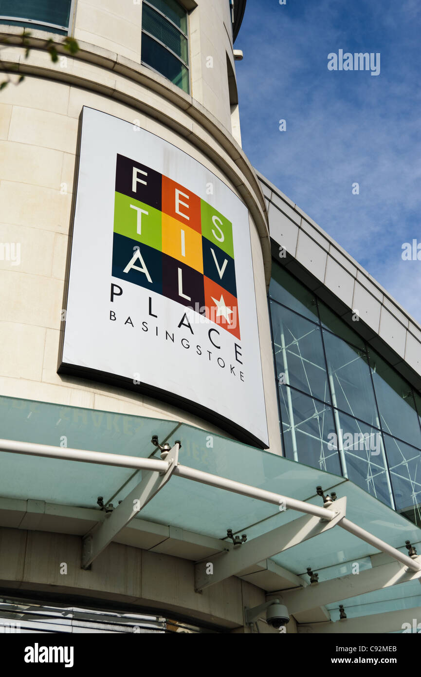 Festival Place and tower in Basingstoke, UK Stock Photo - Alamy