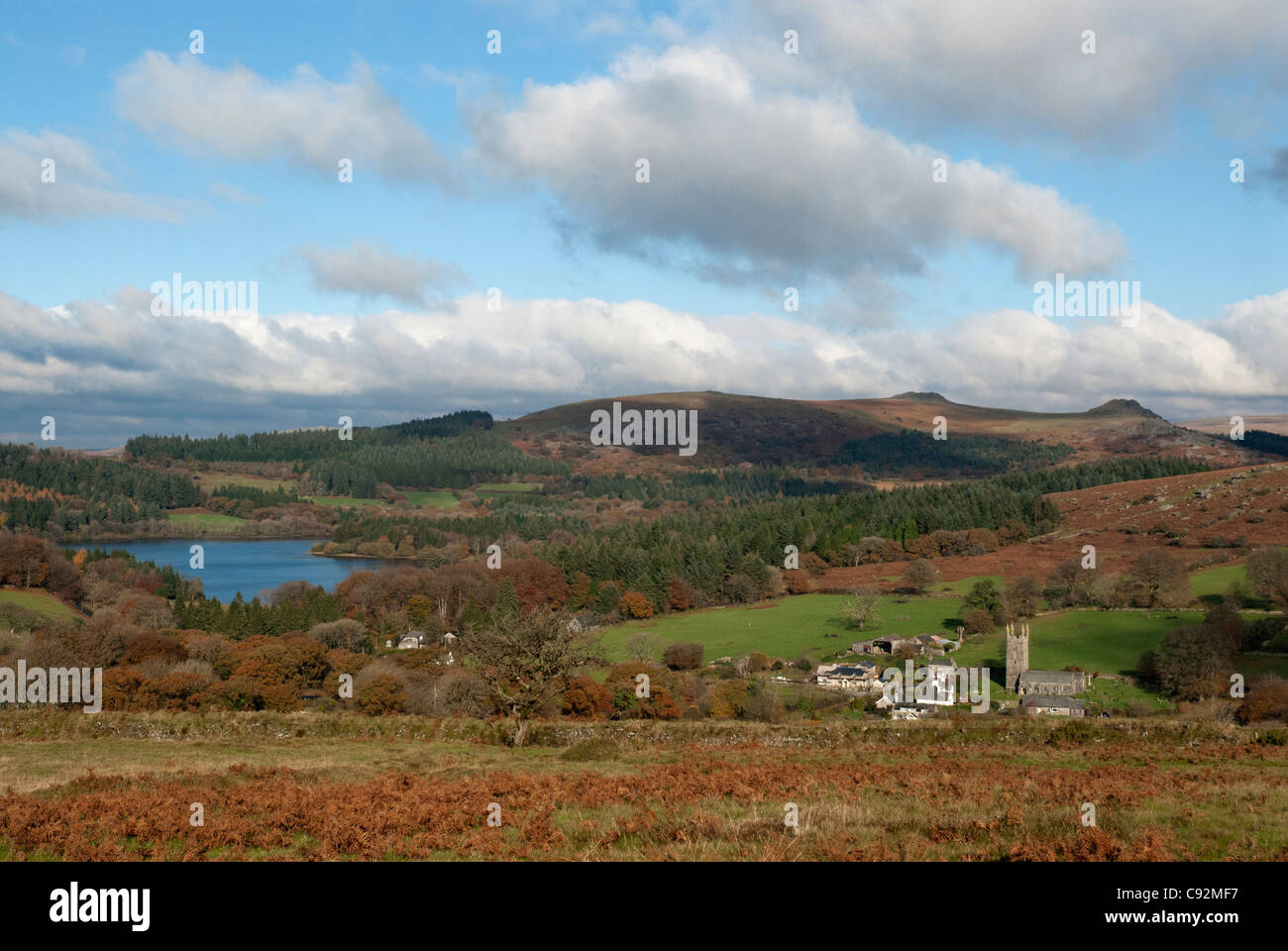 Sheepstor Village is near Burrator lake, which is a manmade reservoir ...