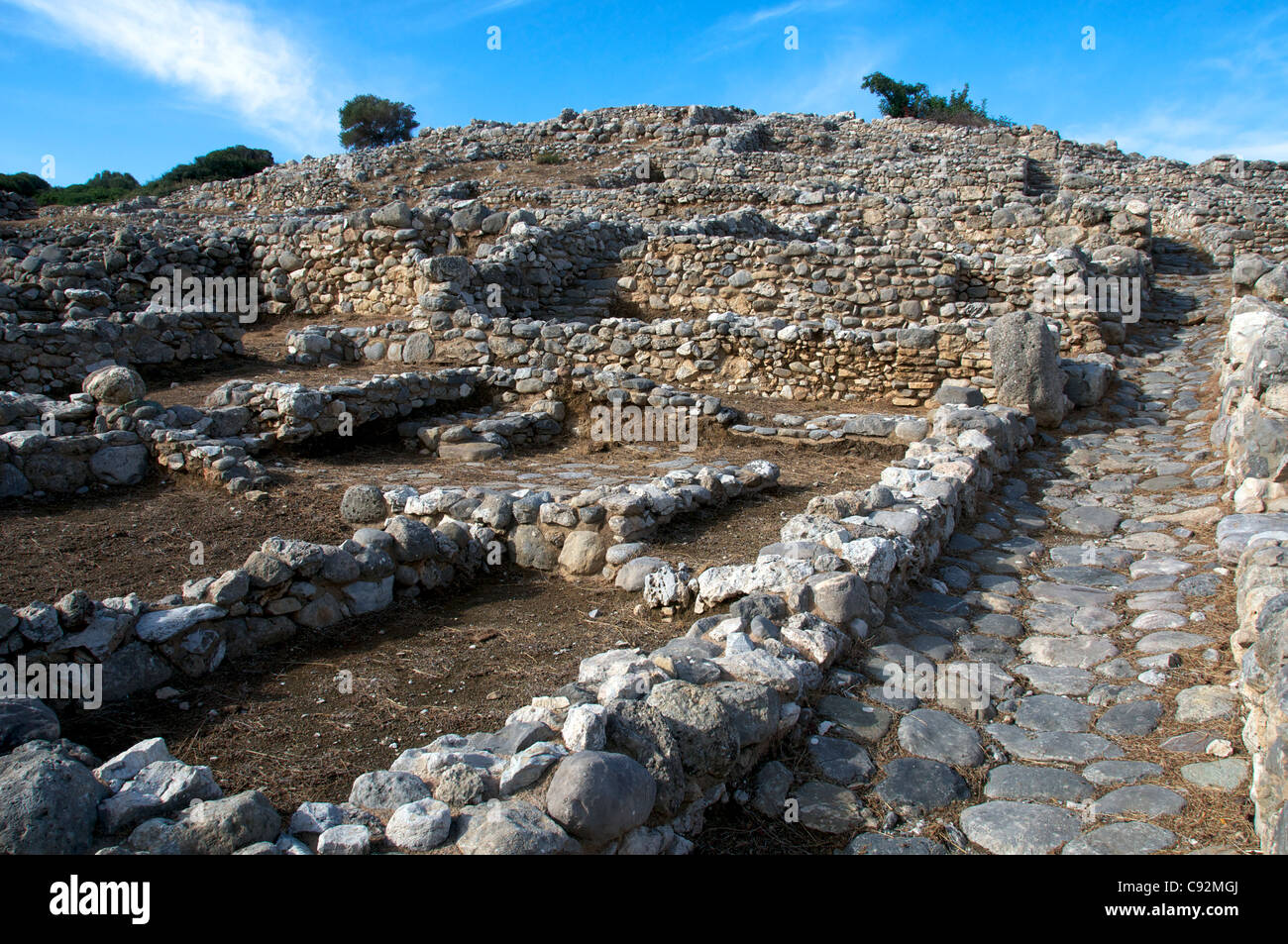Minoan ruins of Gournia North Eastern Crete Greece Stock Photo - Alamy