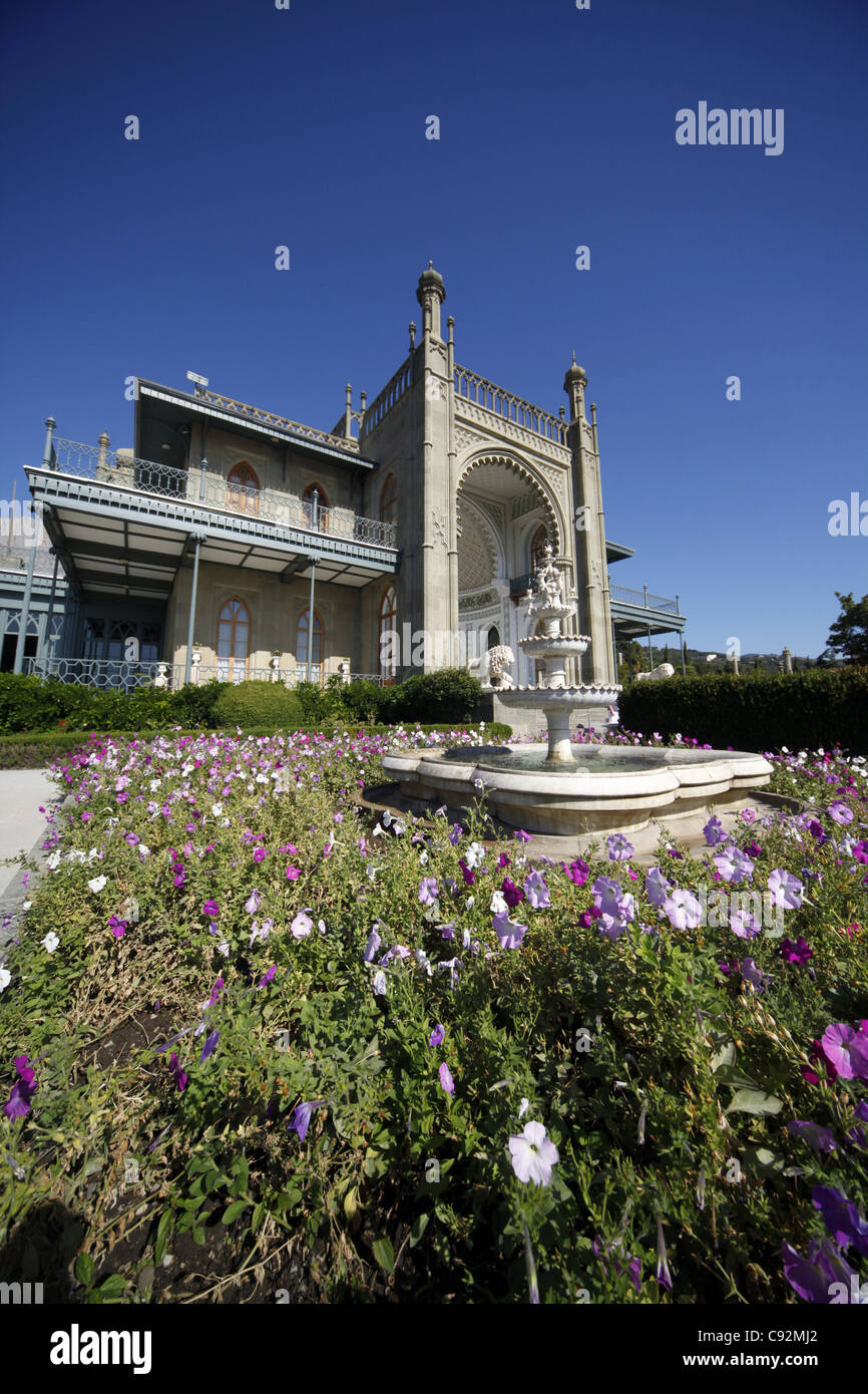 VORONTSOV PALACE ALUPKA CRIMEA UKRAINE 28 September 2011 Stock Photo ...