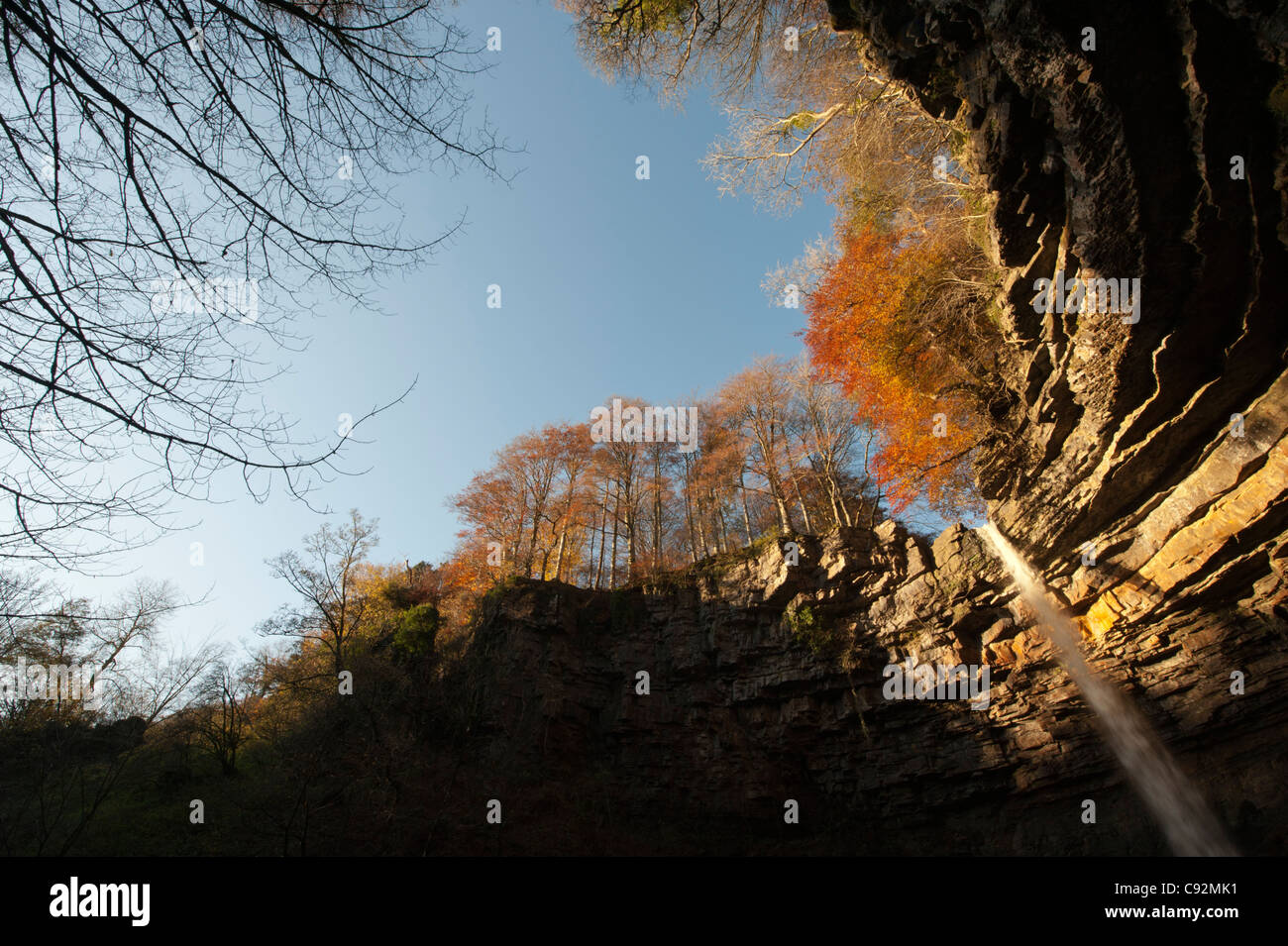 Hardraw Force waterfall Wensleydale Yorkshire Dales National Park ...