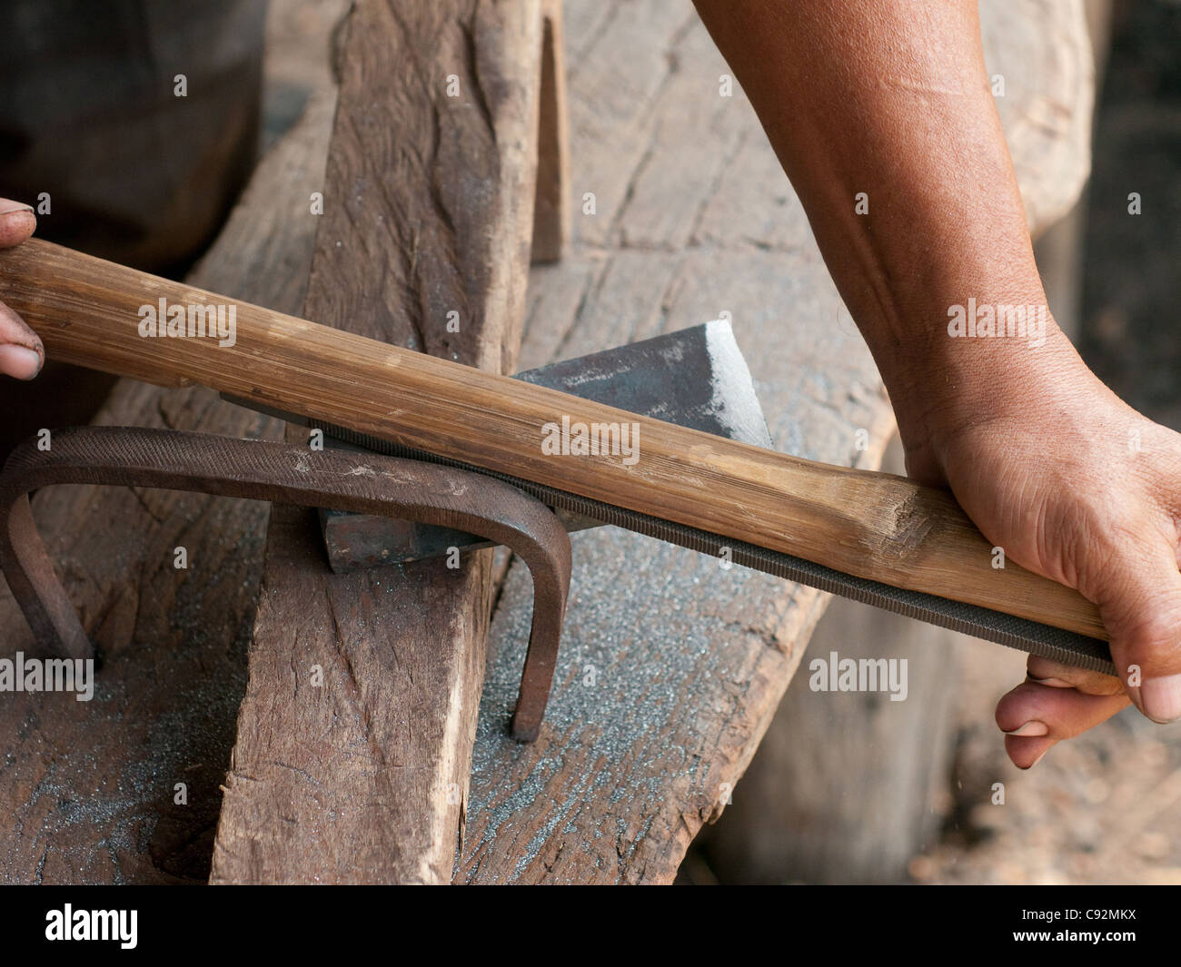 Sharpening axe file hi-res stock photography and images - Alamy